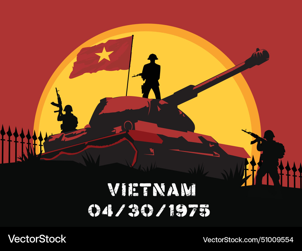 Vietnam Reunification Day Background Royalty Free Vector