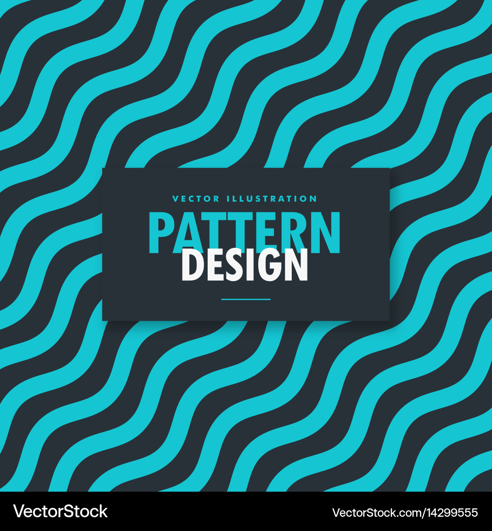 Abstract blue and black wavy lines background Vector Image