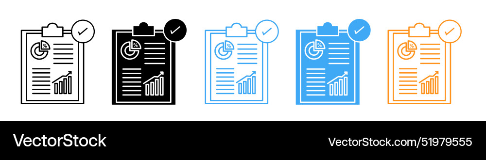 Analytical business finance report and data chart Vector Image