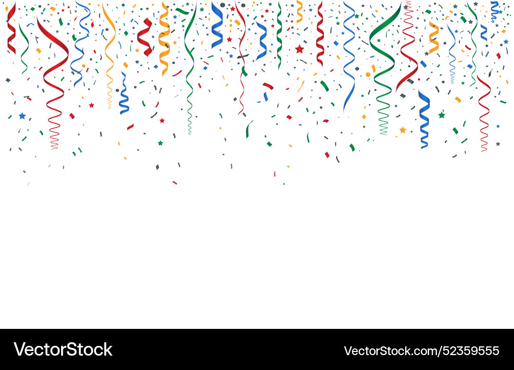 Colorful confetti explosion celebration Royalty Free Vector