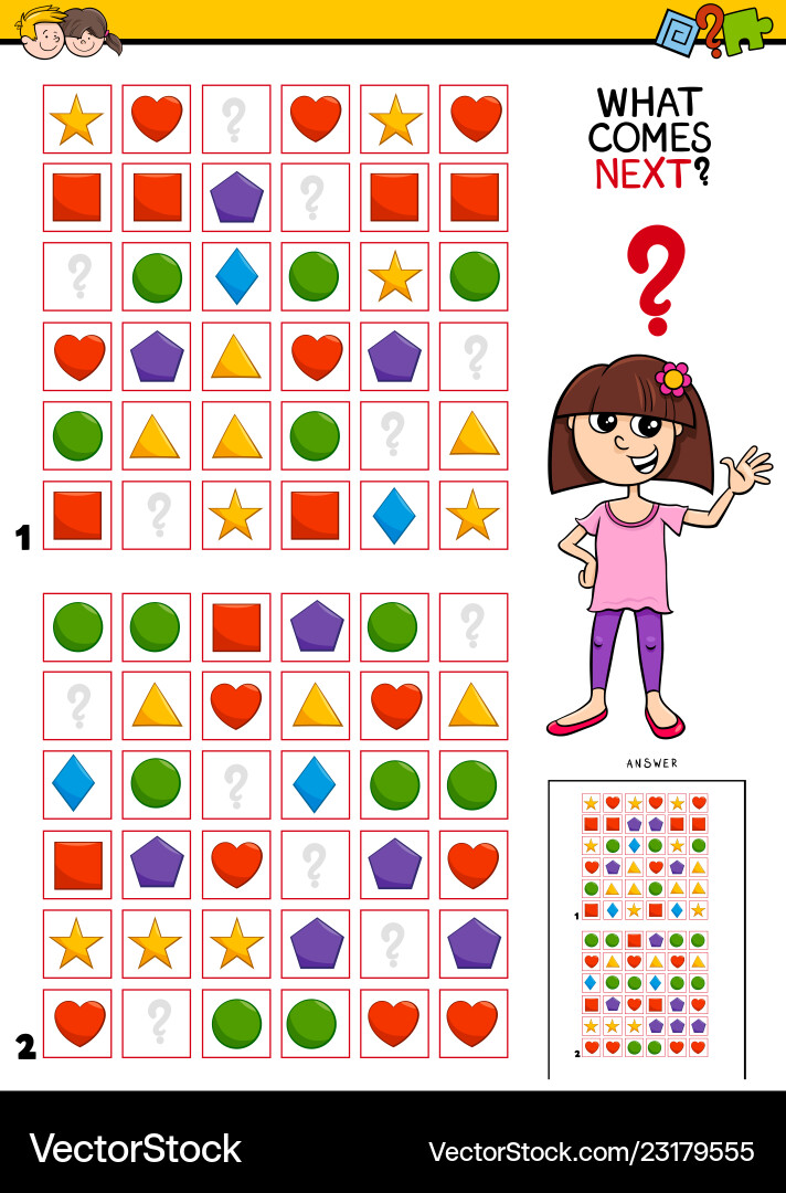 Fill the pattern educational activity for children