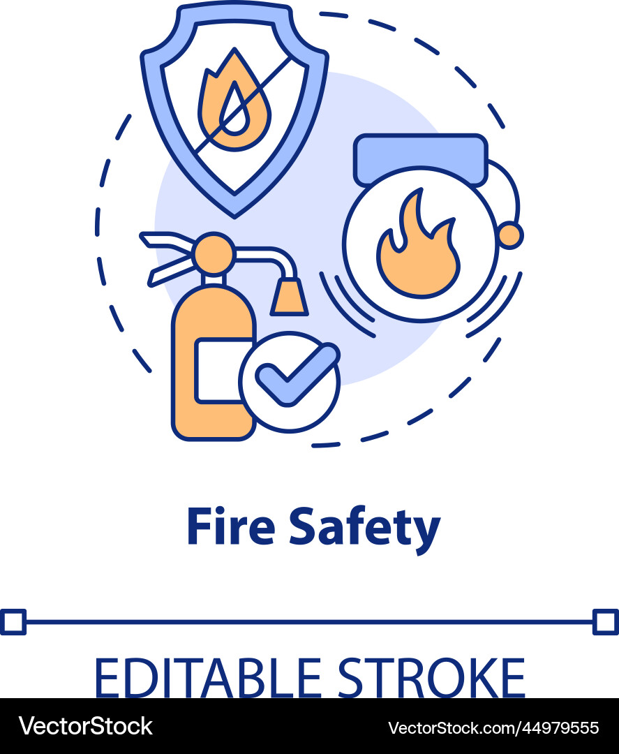 Fire safety concept icon Royalty Free Vector Image