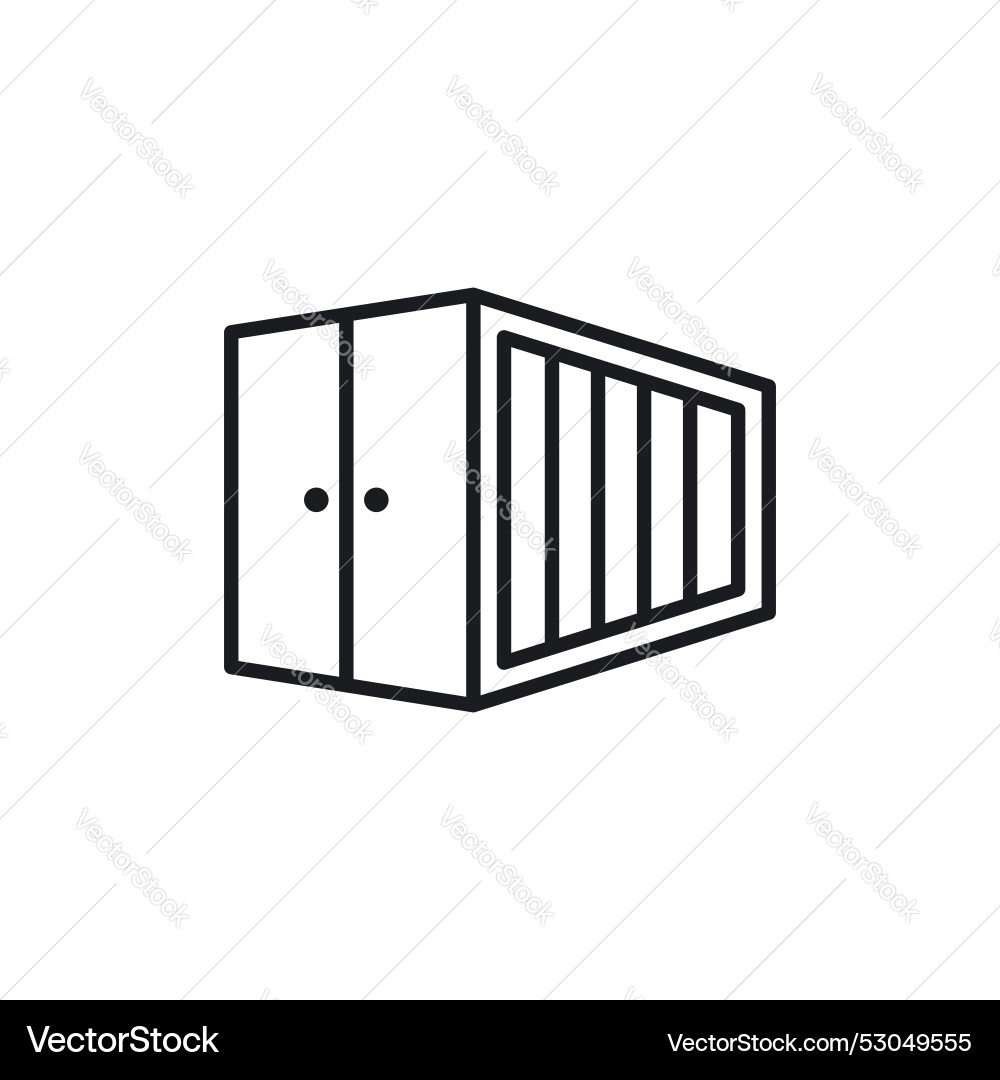 Shipping container icon isolated on white Vector Image