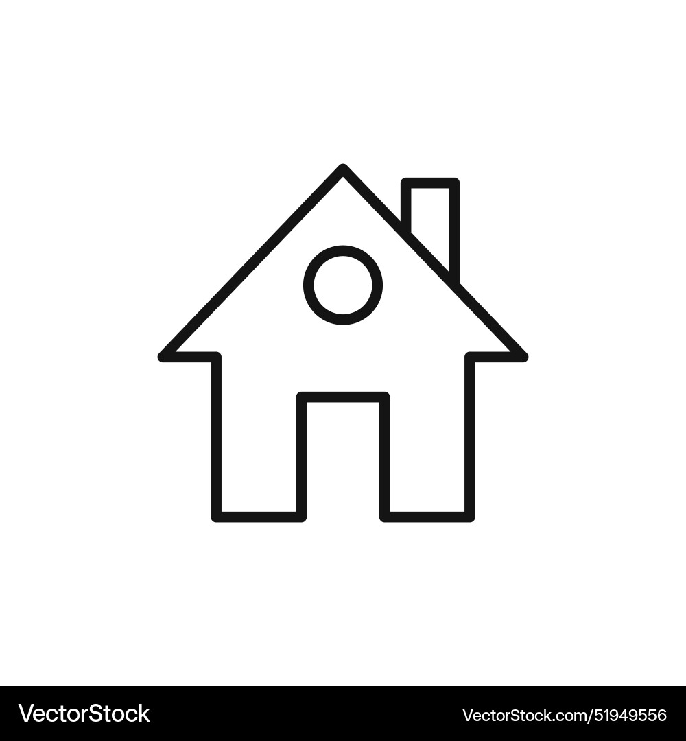 Home logo sign outline Royalty Free Vector Image