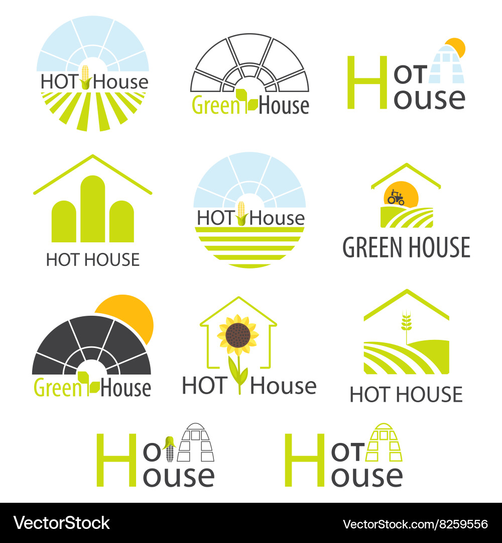 Hothouse collection Royalty Free Vector Image - VectorStock