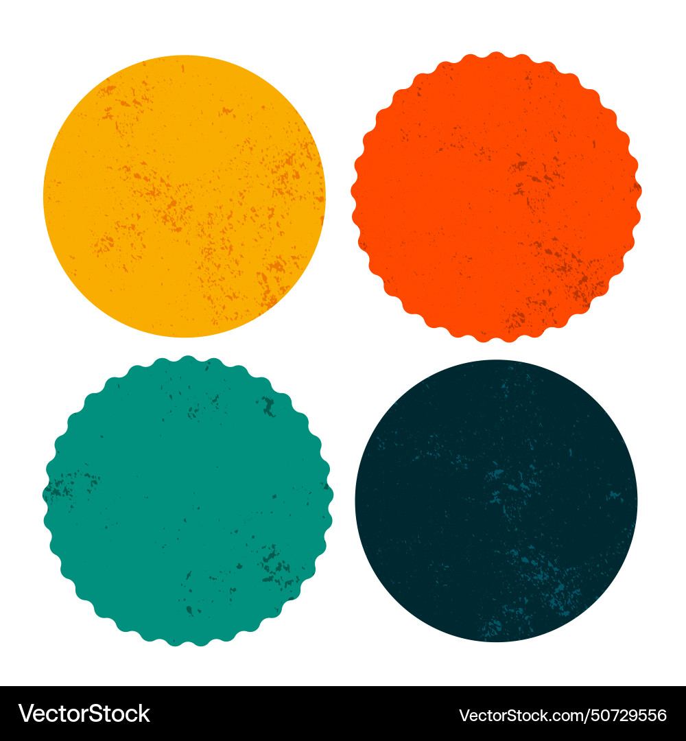 Set of grungy texture sticker background design Vector Image
