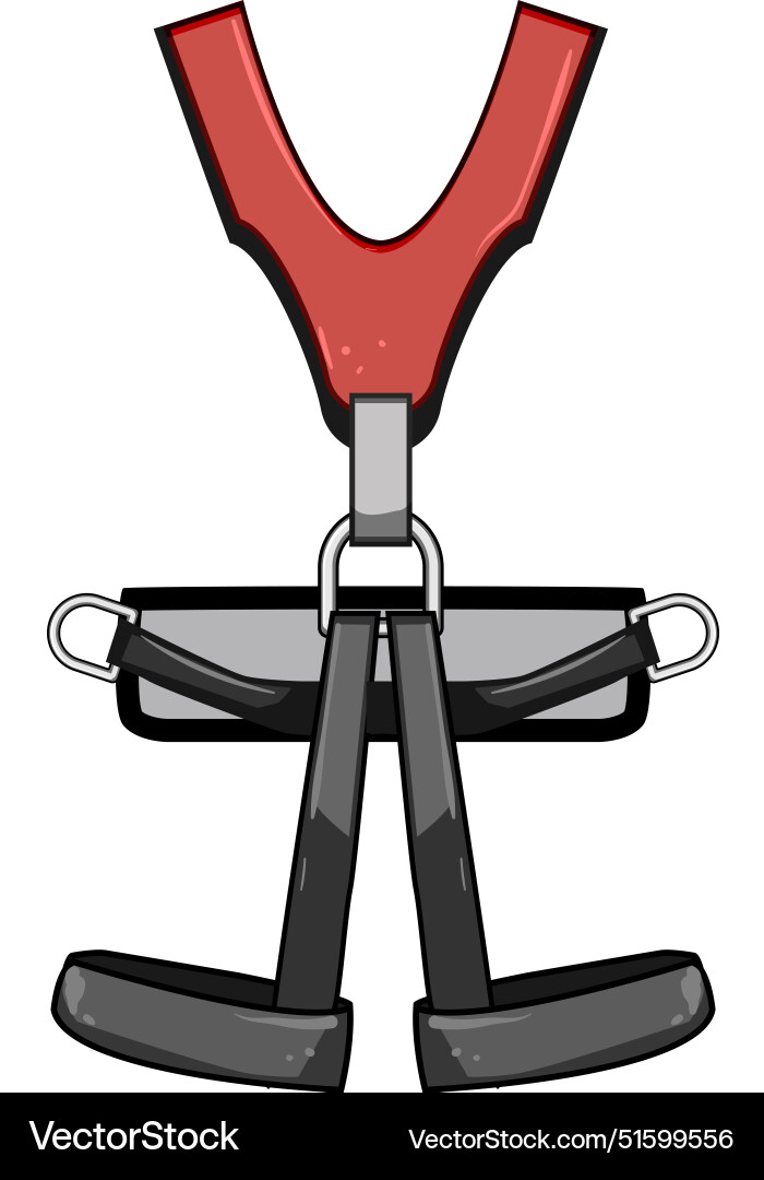 Sport climbing harnesses cartoon Royalty Free Vector Image