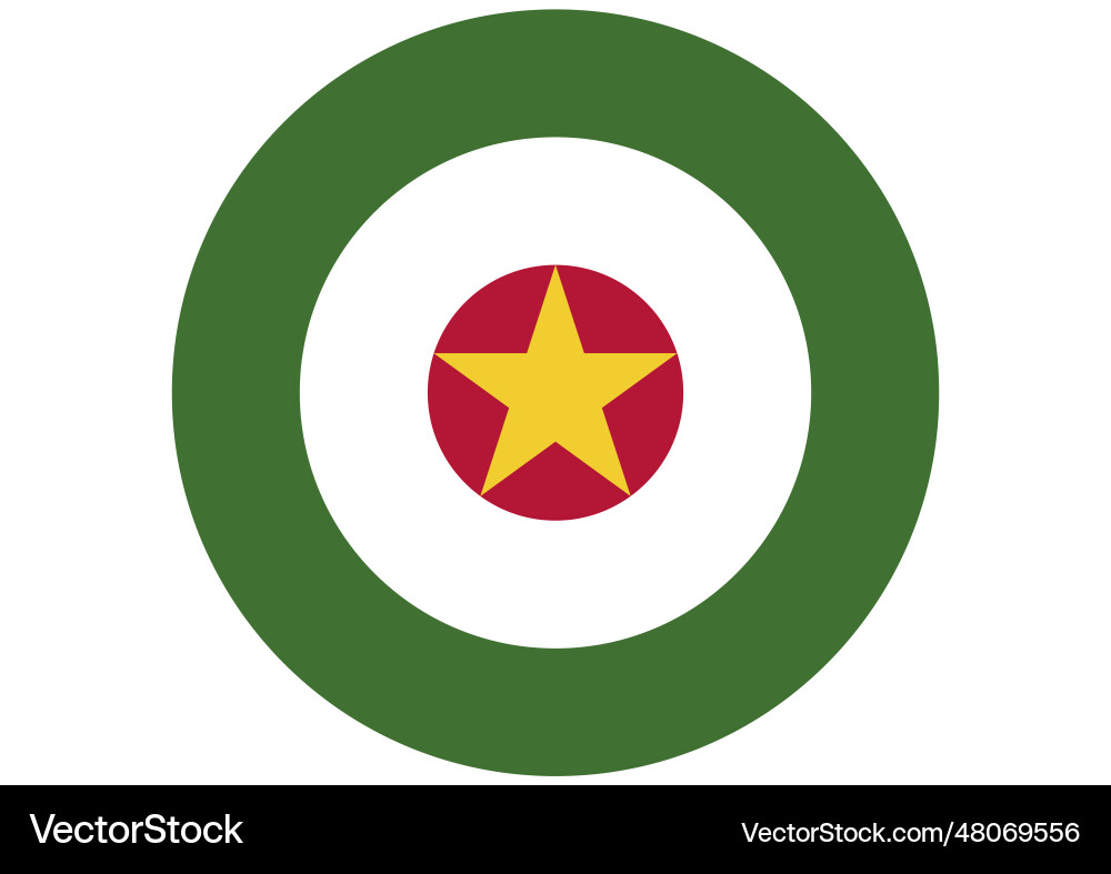 Suriname air force roundel Royalty Free Vector Image