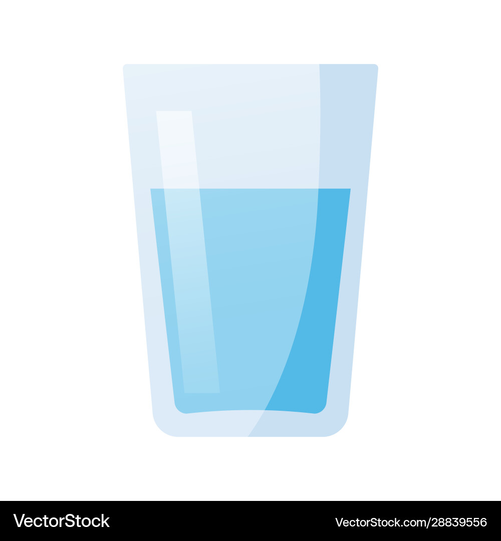 Water glass icon Royalty Free Vector Image - VectorStock