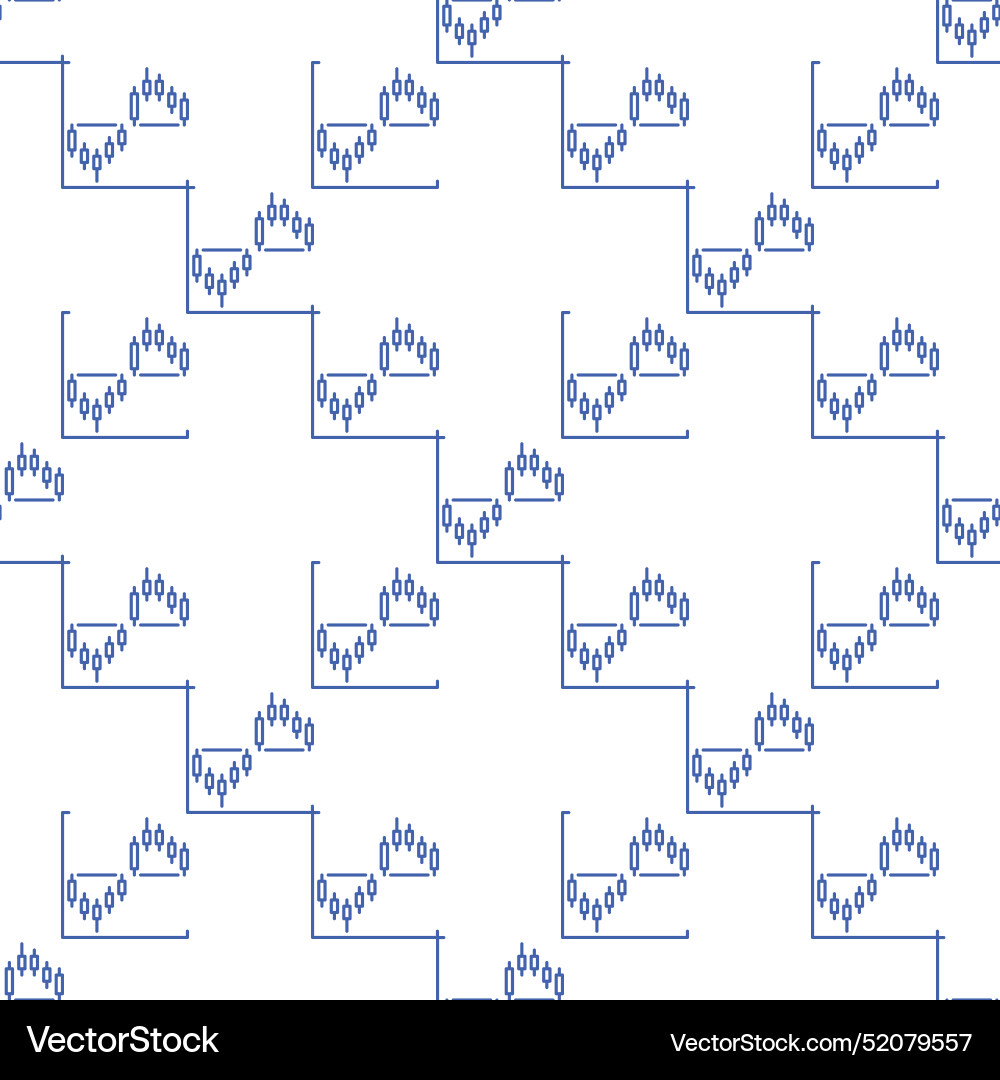 Candlestick chart formation seamless pattern Vector Image