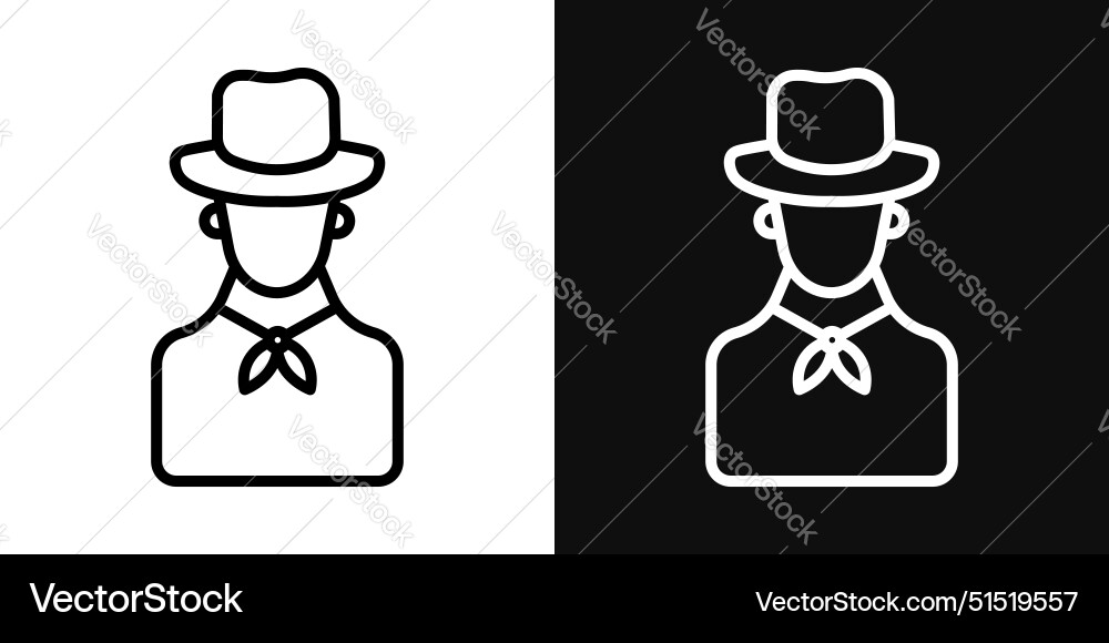 Cowboy icon Royalty Free Vector Image - VectorStock
