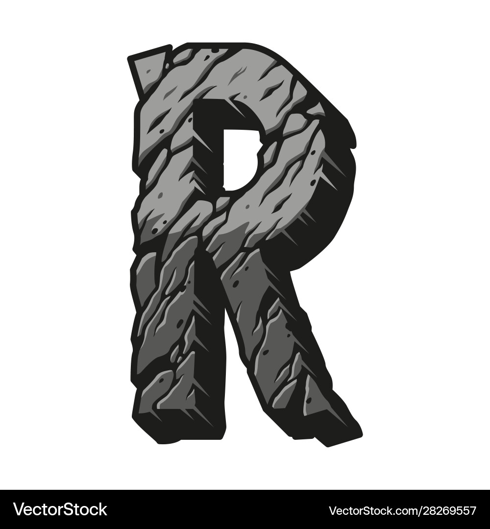 Desert design letter r concept Royalty Free Vector Image