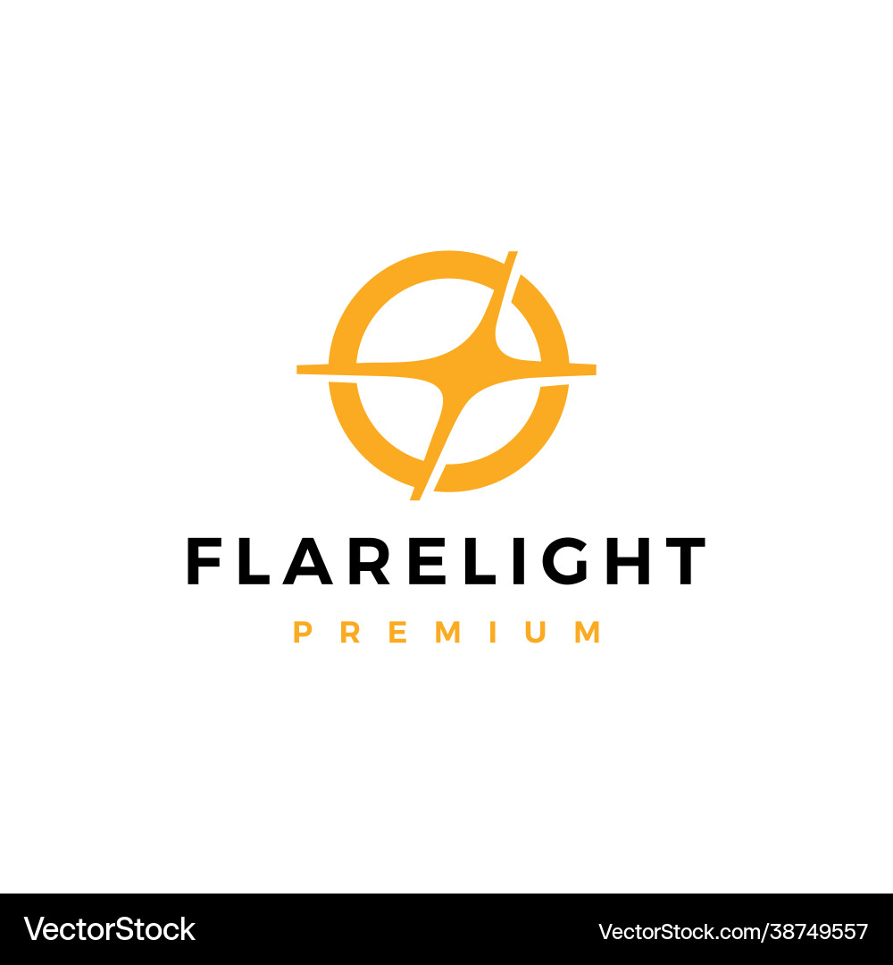 Flare light bright blitz logo icon Royalty Free Vector Image
