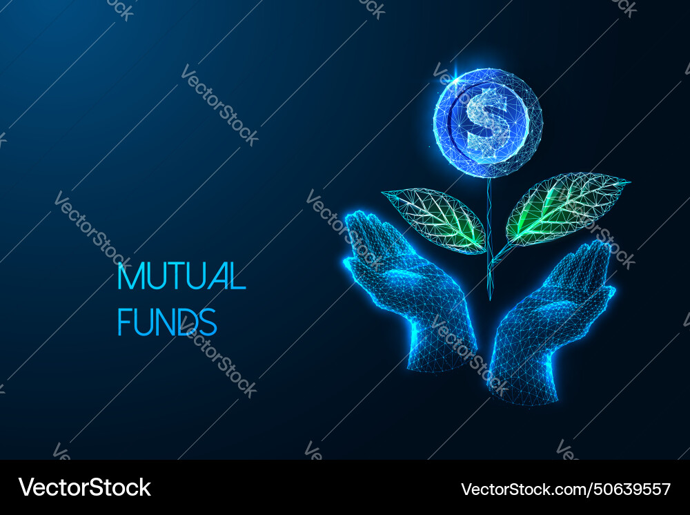 Mutual funds sustainable growth financial Vector Image