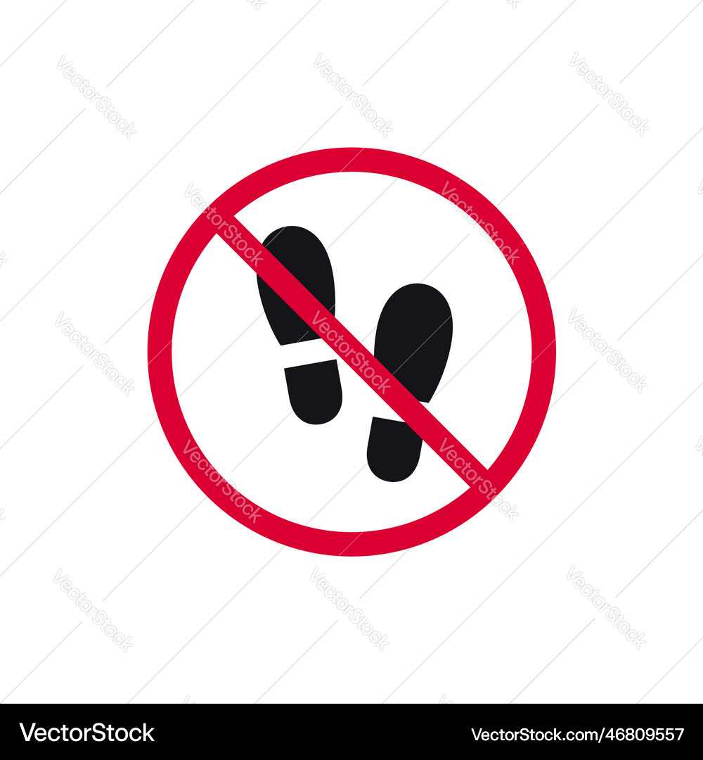 No step here prohibited sign forbidden modern Vector Image