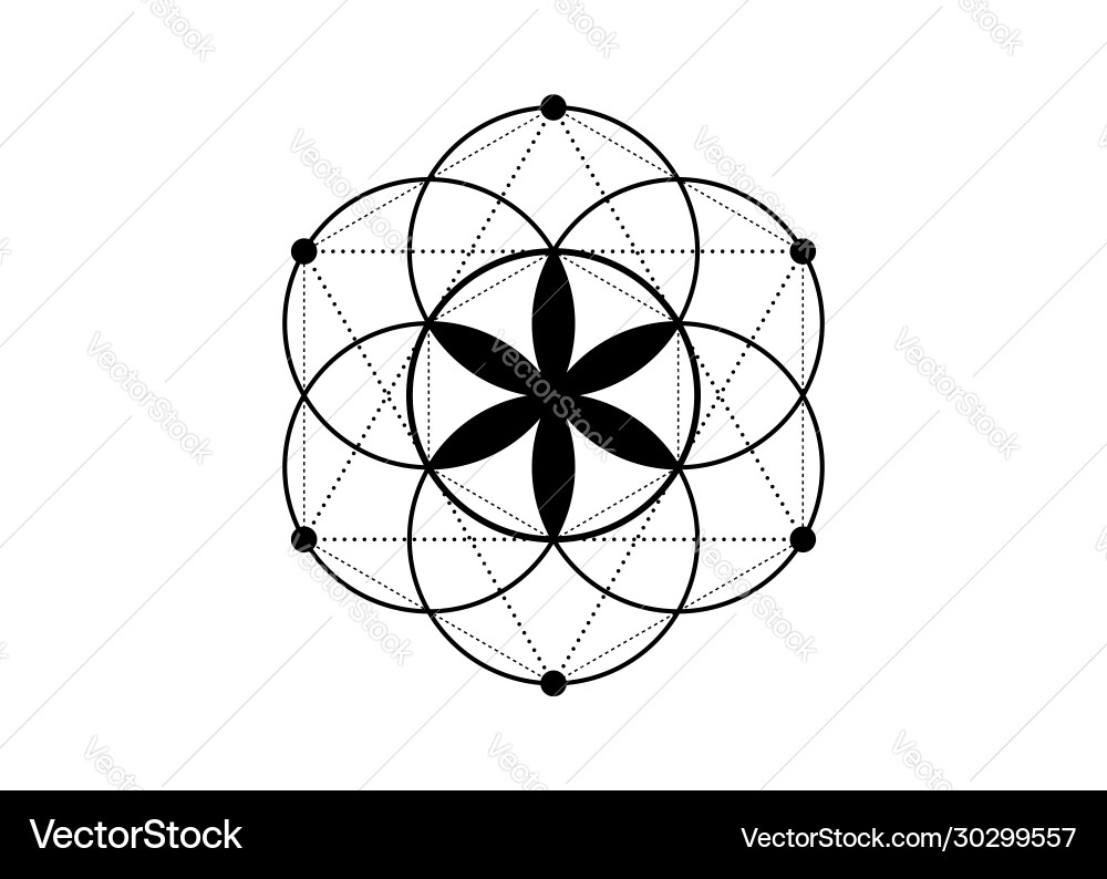 Seed of Life Mandala Royalty Free Vector Image