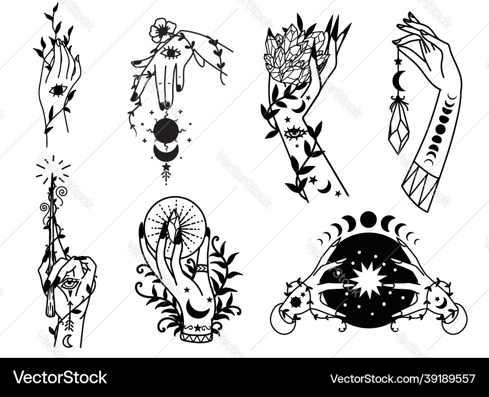 Witch hand Royalty Free Vector Image - VectorStock