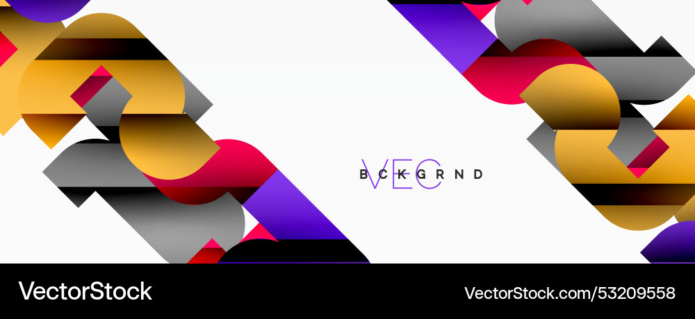 Abstract background colorful geometric curve Vector Image