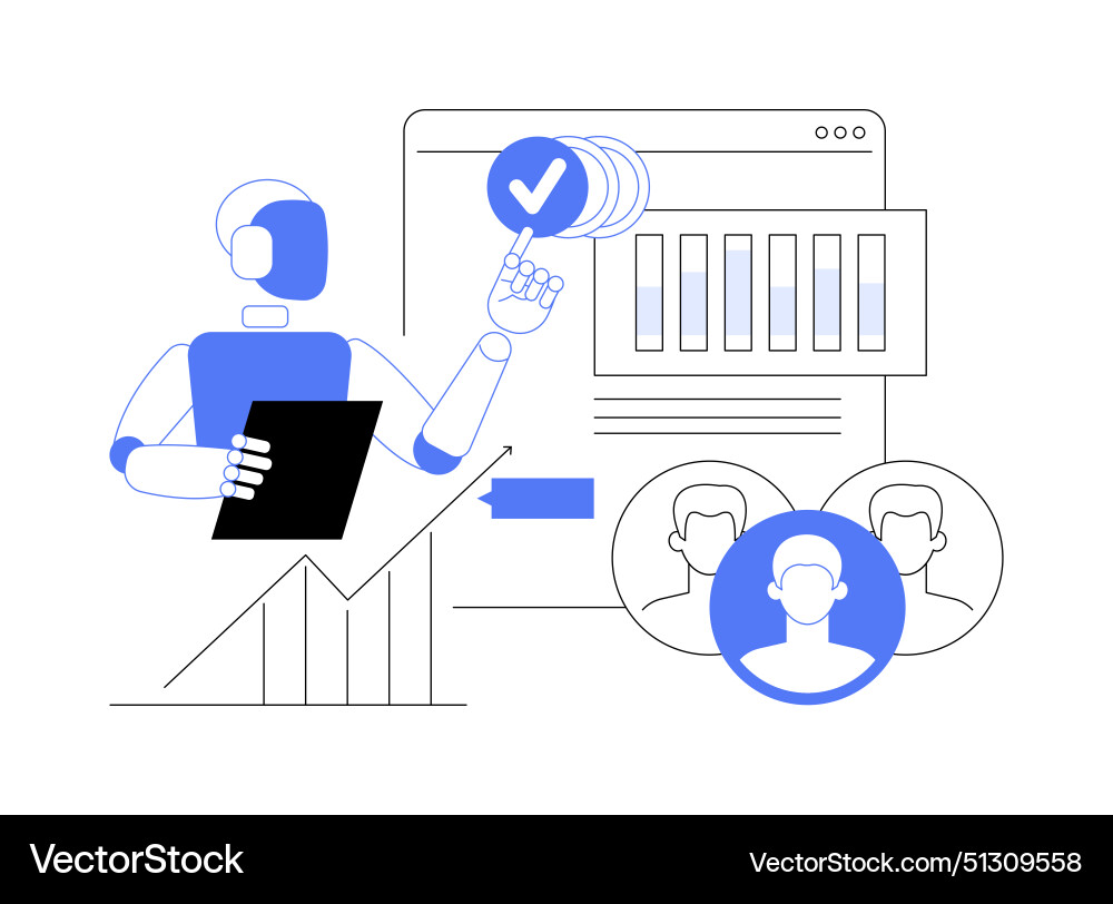 Ai-powered impact assessment abstract concept Vector Image