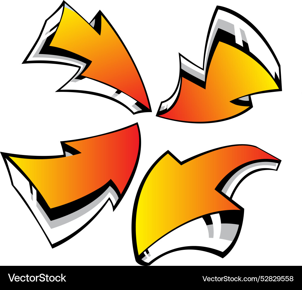 Art glossy arrow Royalty Free Vector Image - VectorStock