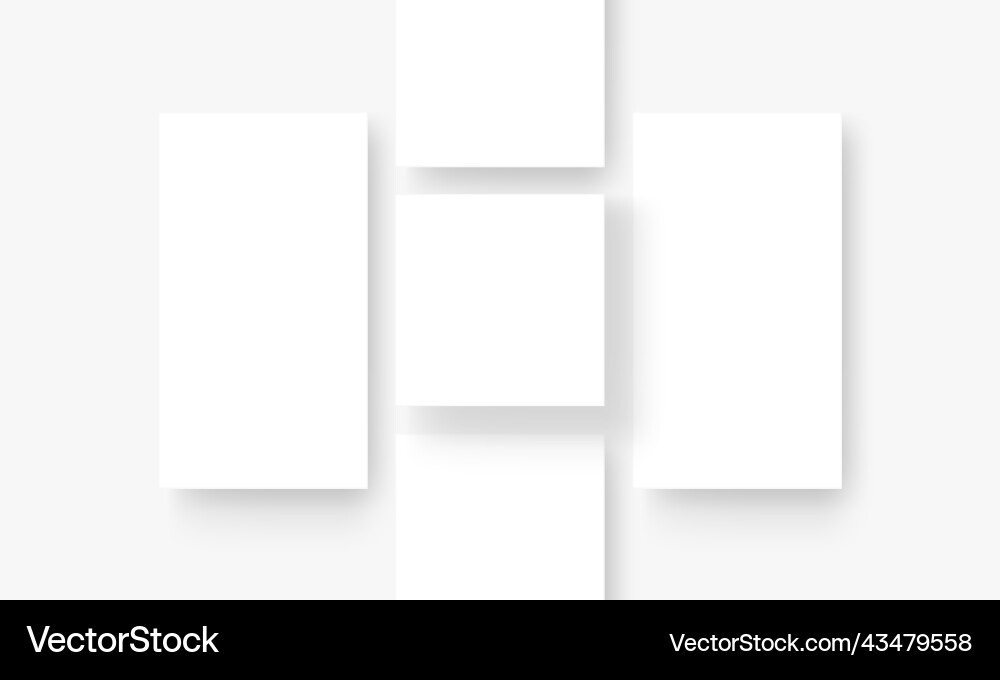 Blank social media posts templates for bloggers Vector Image