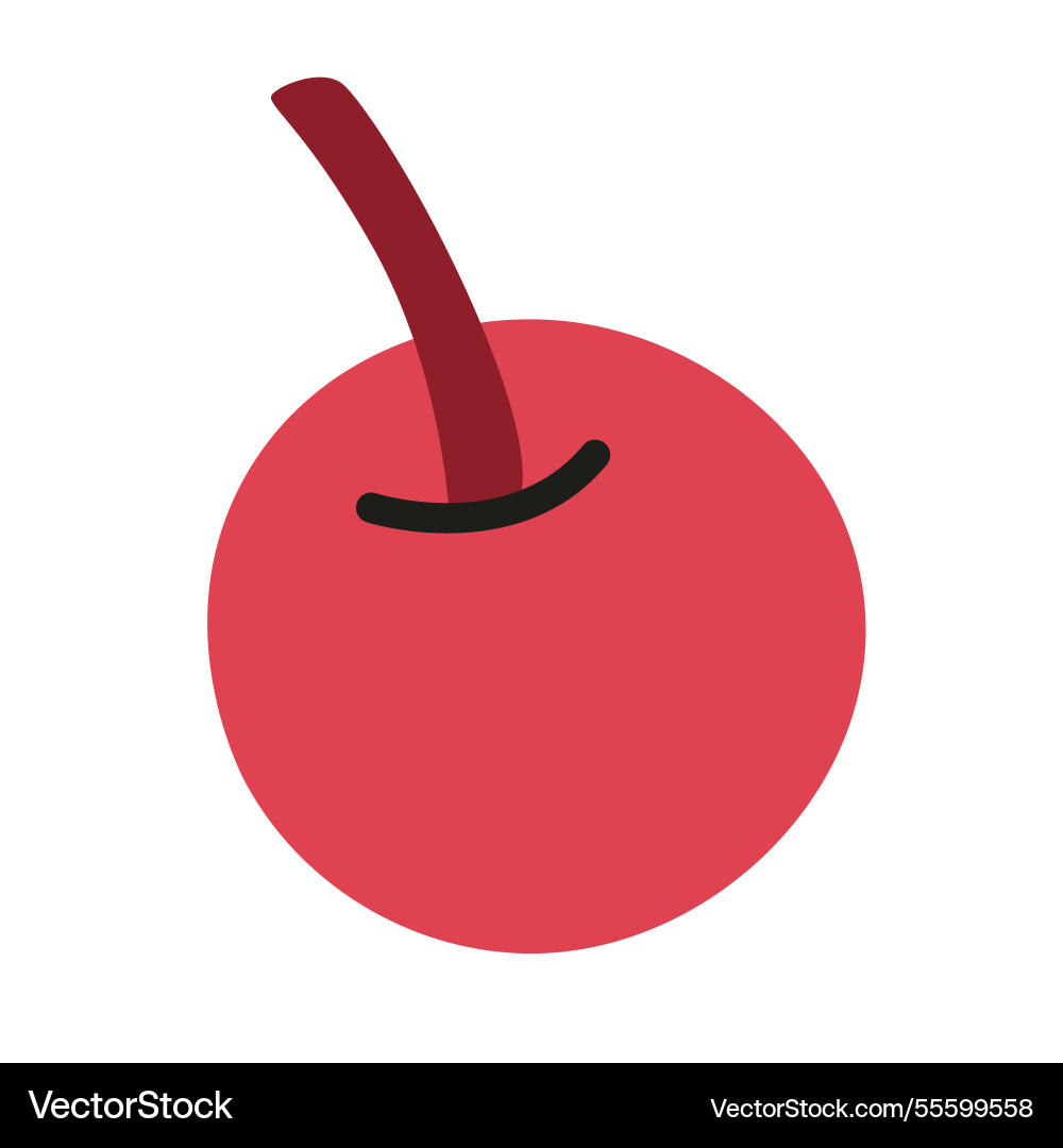 Cherry clip art red Royalty Free Vector Image - VectorStock