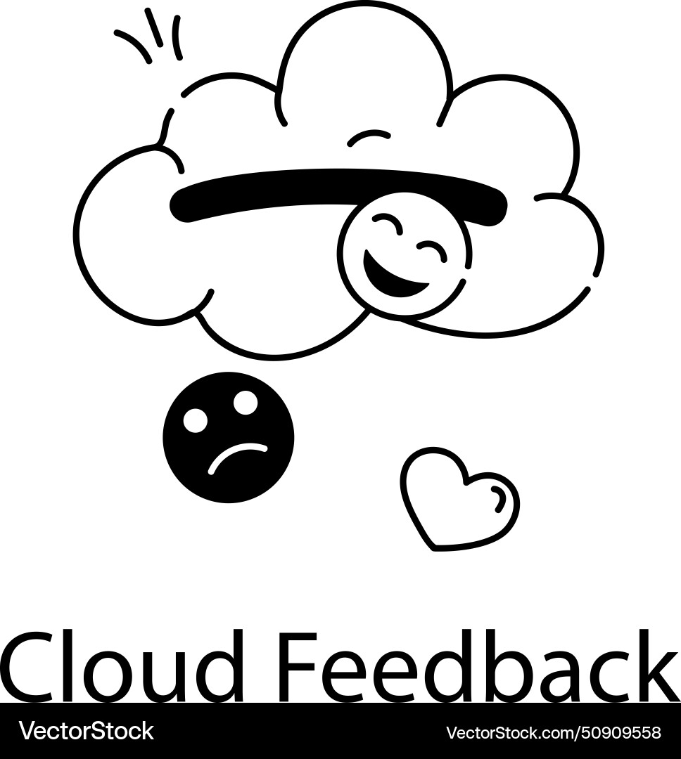 Cloud feedback Royalty Free Vector Image - VectorStock