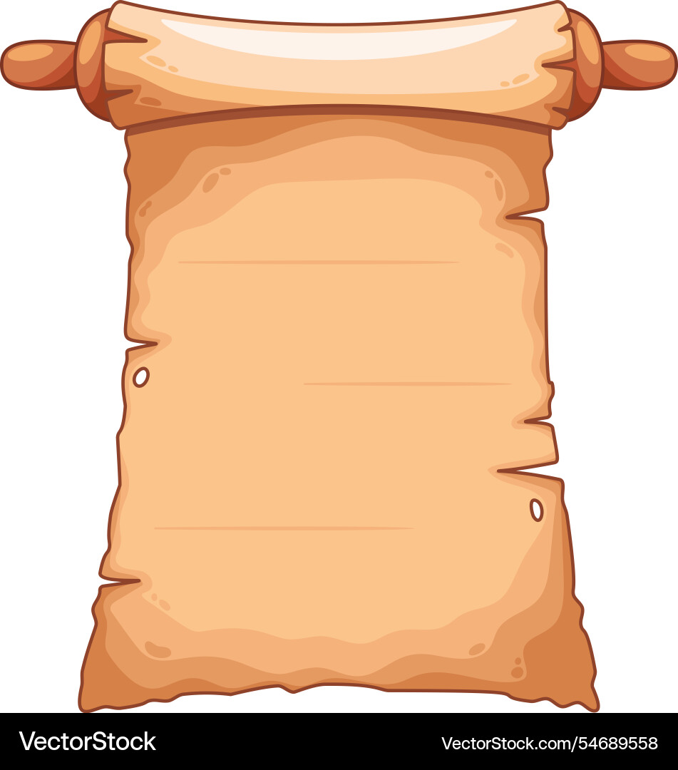 Medieval paper scroll parchment sheet Royalty Free Vector