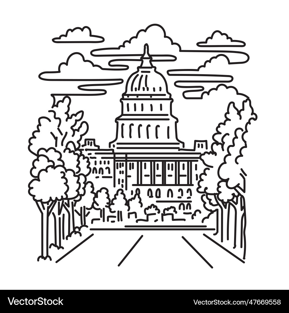Capitol Building Line Drawing