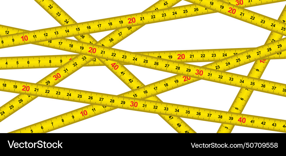 Yellow measuring tape working tapeline metric Vector Image