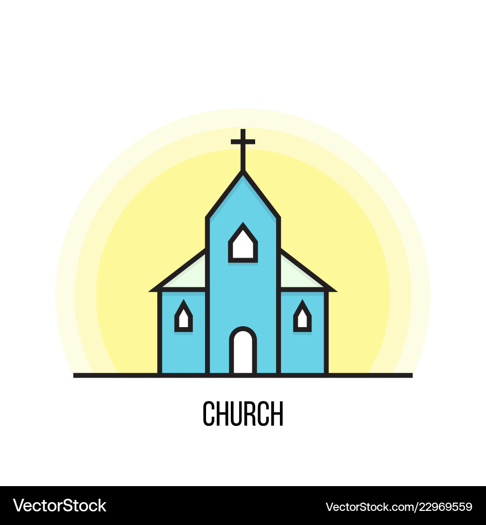 A church Royalty Free Vector Image - VectorStock