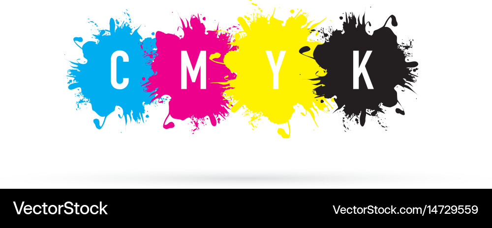 Cmyk splash background Royalty Free Vector Image