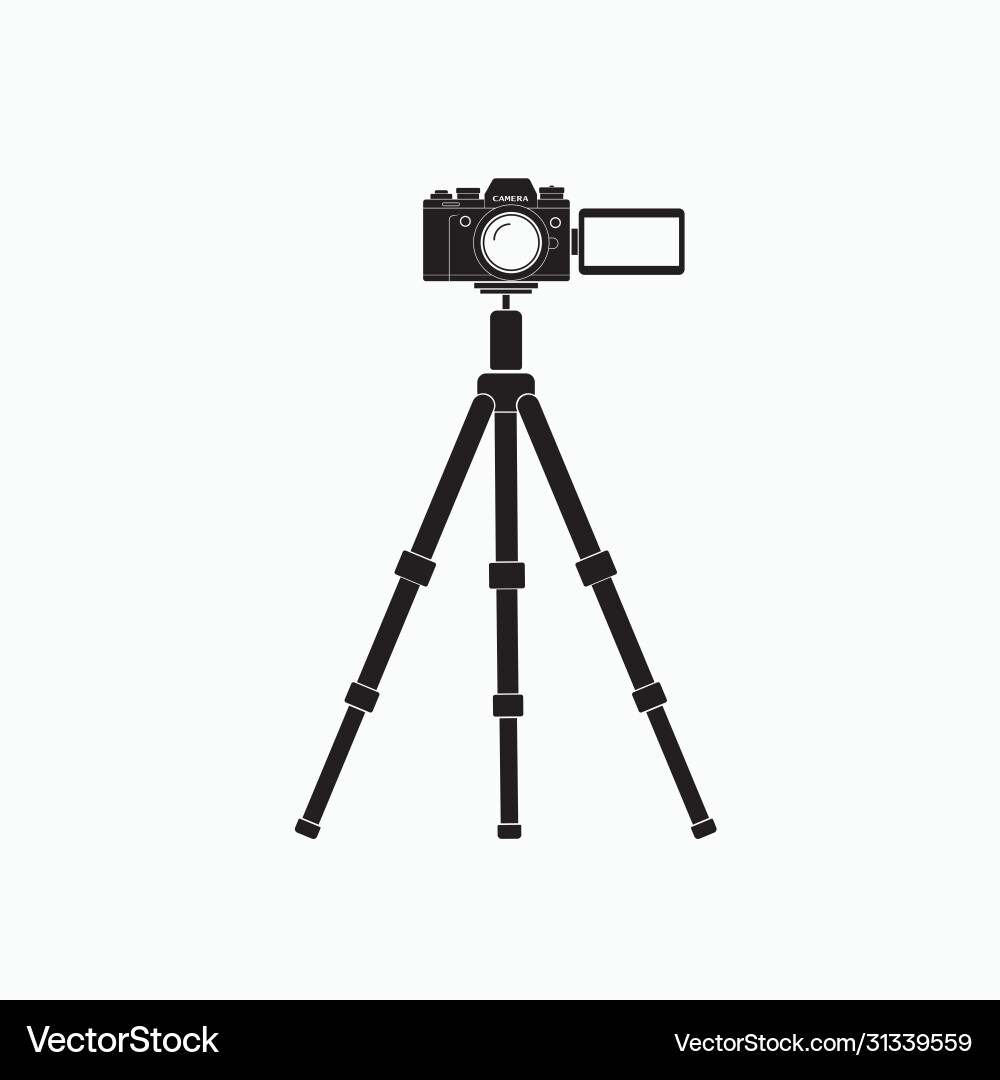 Digital Camera on Tripod Royalty Free Vector Image