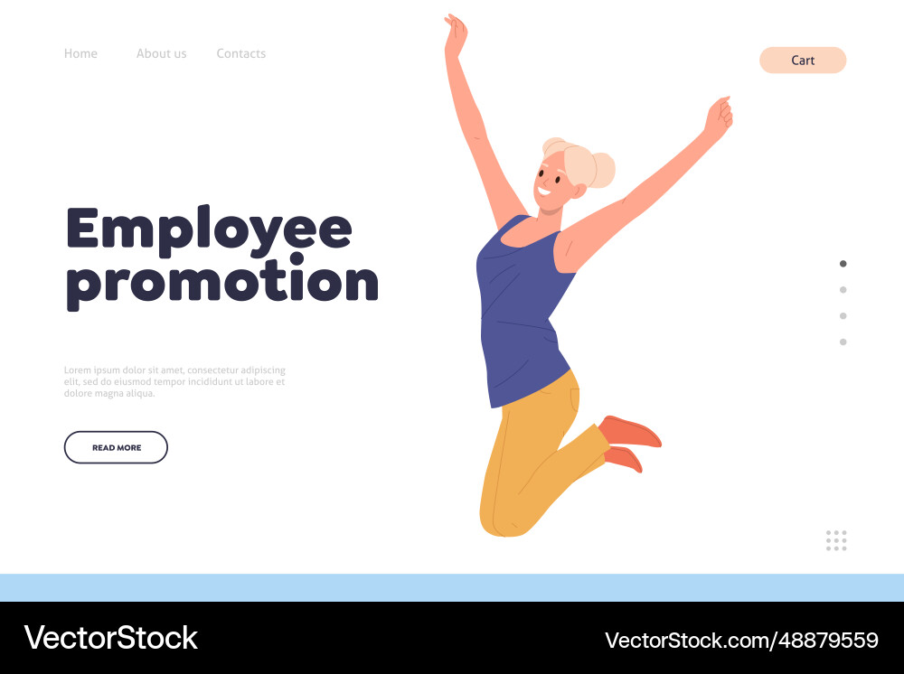 Employee promotion concept for landing page Vector Image