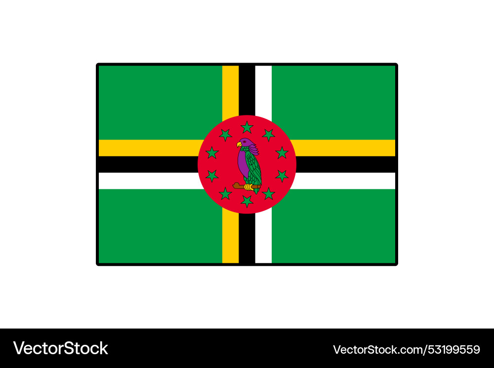 Flag of dominica Royalty Free Vector Image - VectorStock