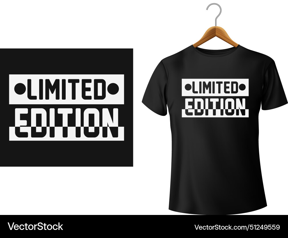 Limited edition t shirt design graphic Royalty Free Vector