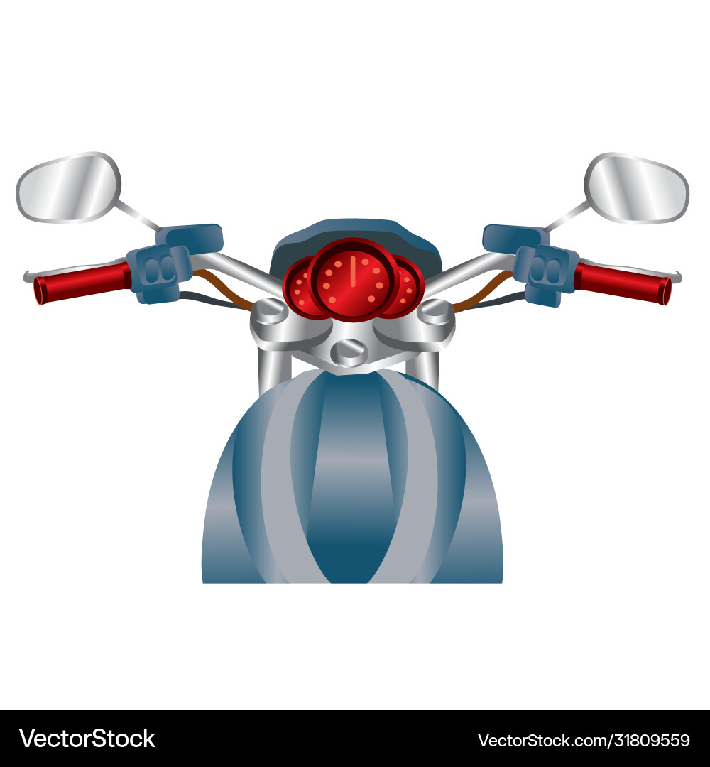 Motorcycle view from drivers seat isolated Vector Image