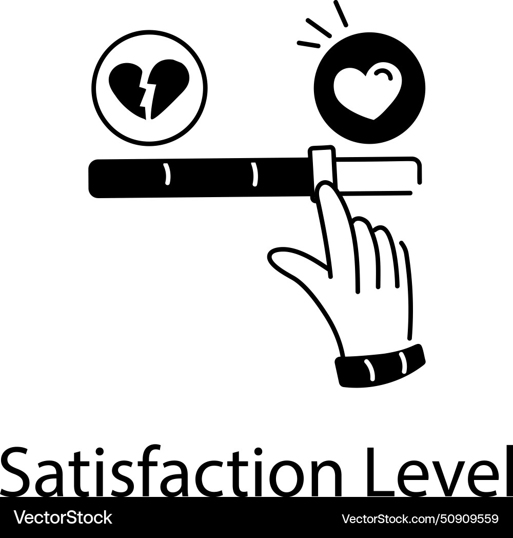 Satisfaction level Royalty Free Vector Image - VectorStock