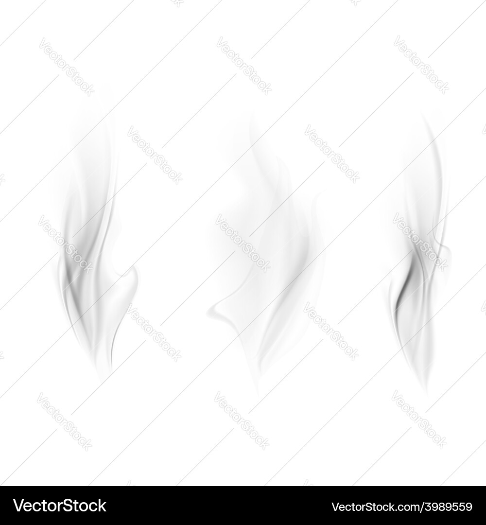 Set of smoke Royalty Free Vector Image - VectorStock