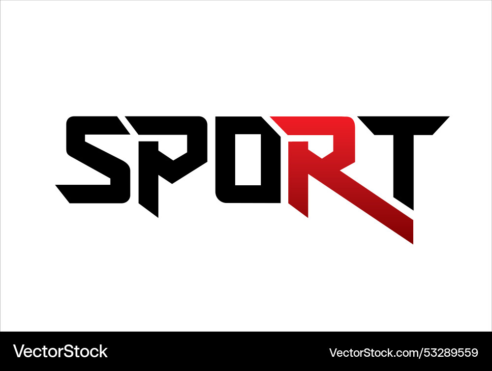 Sport typography design Royalty Free Vector Image