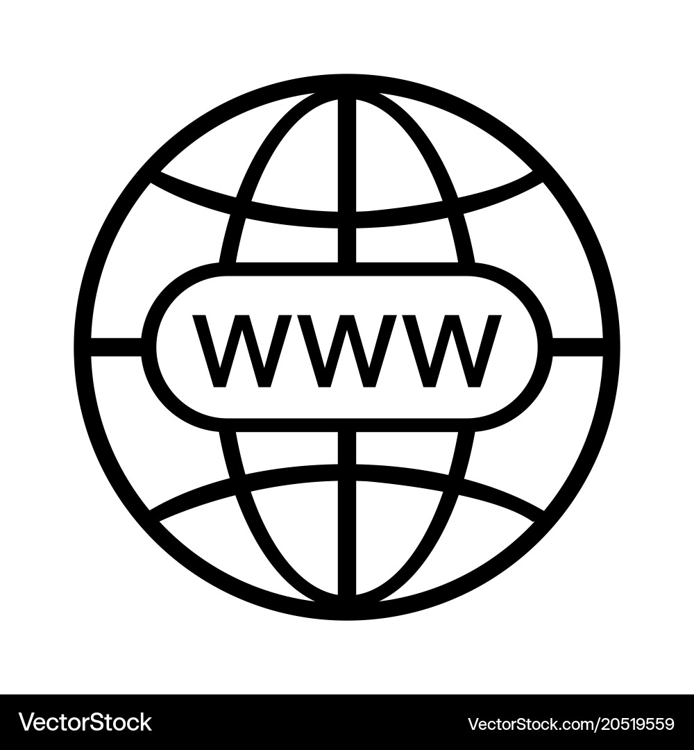 Web Symbol Premium Vector | Web Icon Symbol Internet Icon Go To Web
