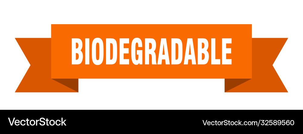 Biodegradable ribbon paper band Royalty Free Vector Image