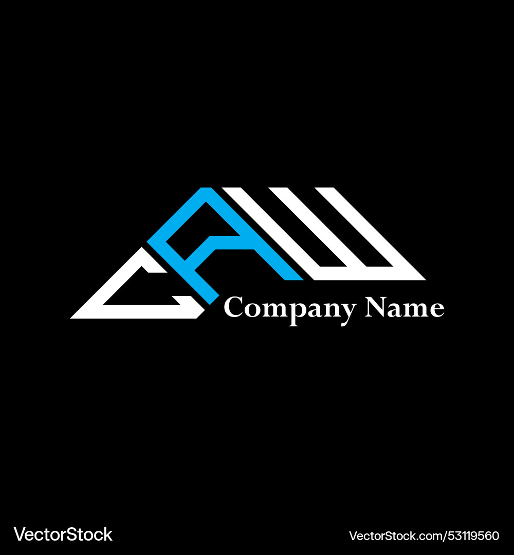 Caw logo design simple and modern Royalty Free Vector Image