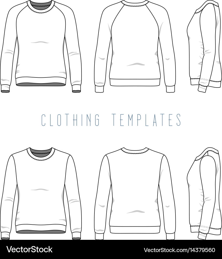 Clothing templates set Royalty Free Vector Image
