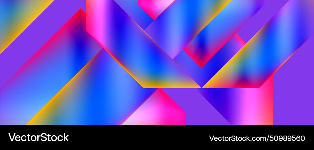 Colorful abstract art with triangles on a vibrant Vector Image