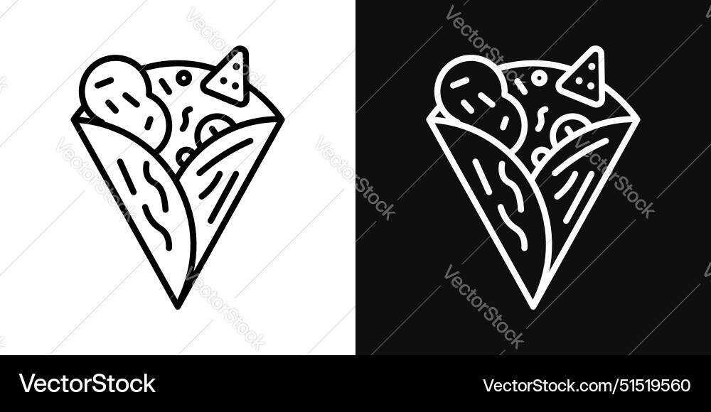 Crepe icon Royalty Free Vector Image - VectorStock