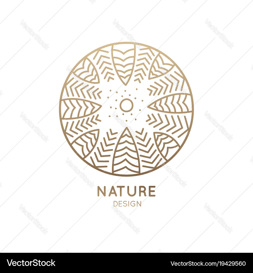 Logo round forest Royalty Free Vector Image - VectorStock