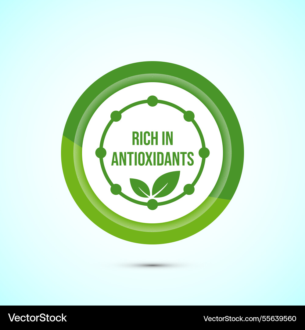 Rich in antioxidants icon design antioxidant Vector Image