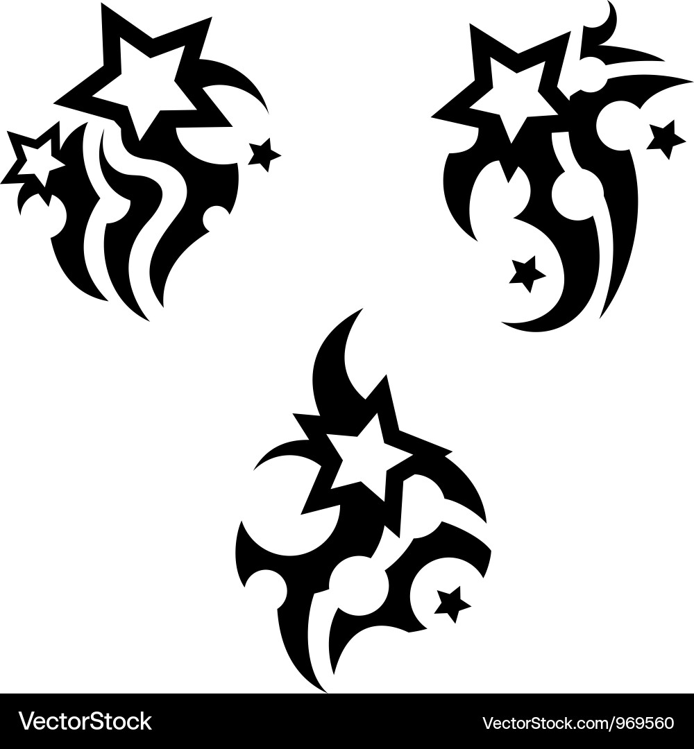Tattoo with stars Royalty Free Vector Image - VectorStock
