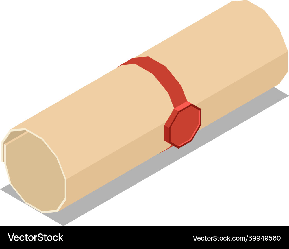 Wax seal paper composition Royalty Free Vector Image